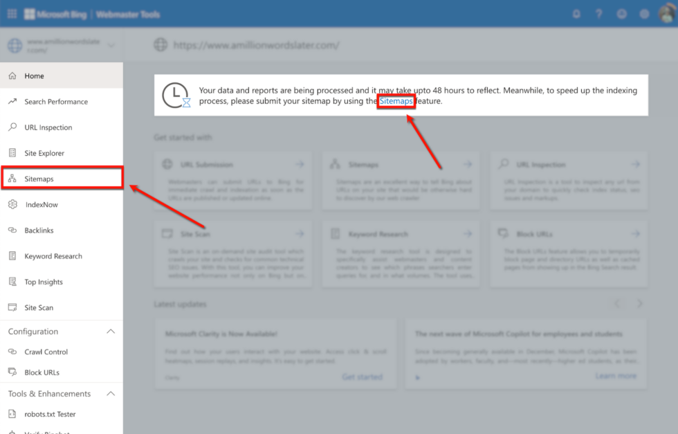 A guide to setting up and using Bing Webmaster Tools