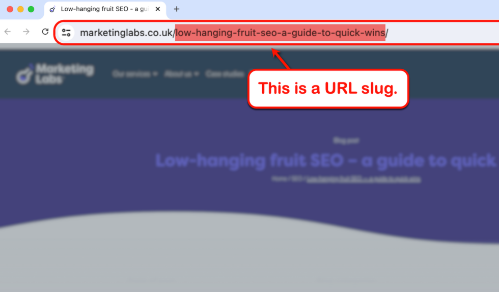 What is a URL slug, and how do you optimise it for SEO?