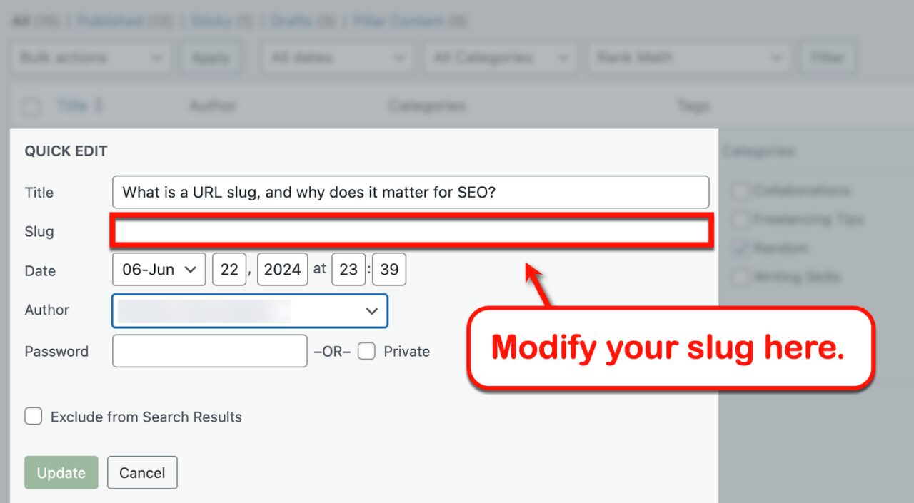 What is a URL slug, and how do you optimise it for SEO?